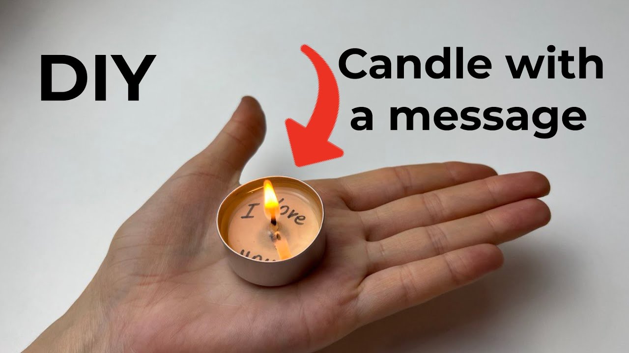 DIY How to make a candle with a message! - YouTube