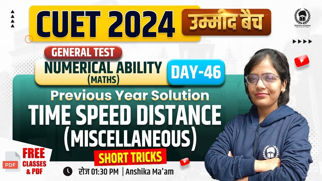 Time, Speed and Distance(Short tricks) |CUET General Test Maths PYQ ...