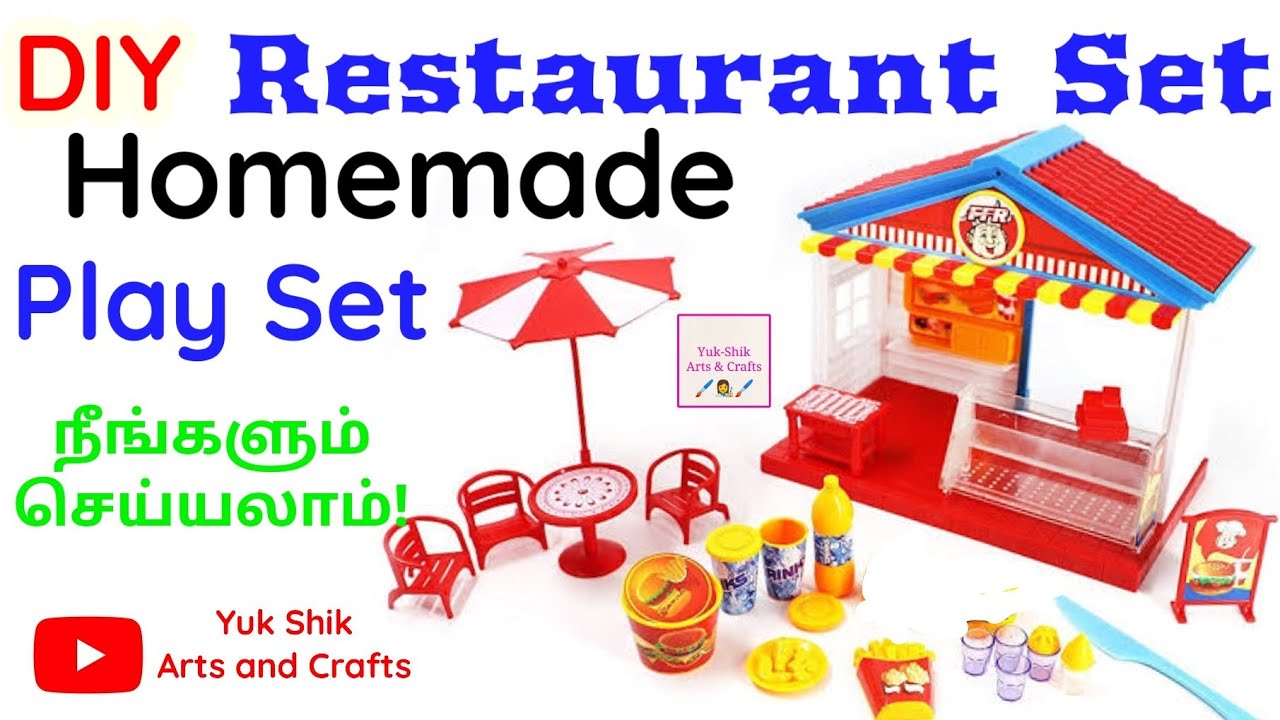 diy restaurant set/how to make restaurant play set at home ...