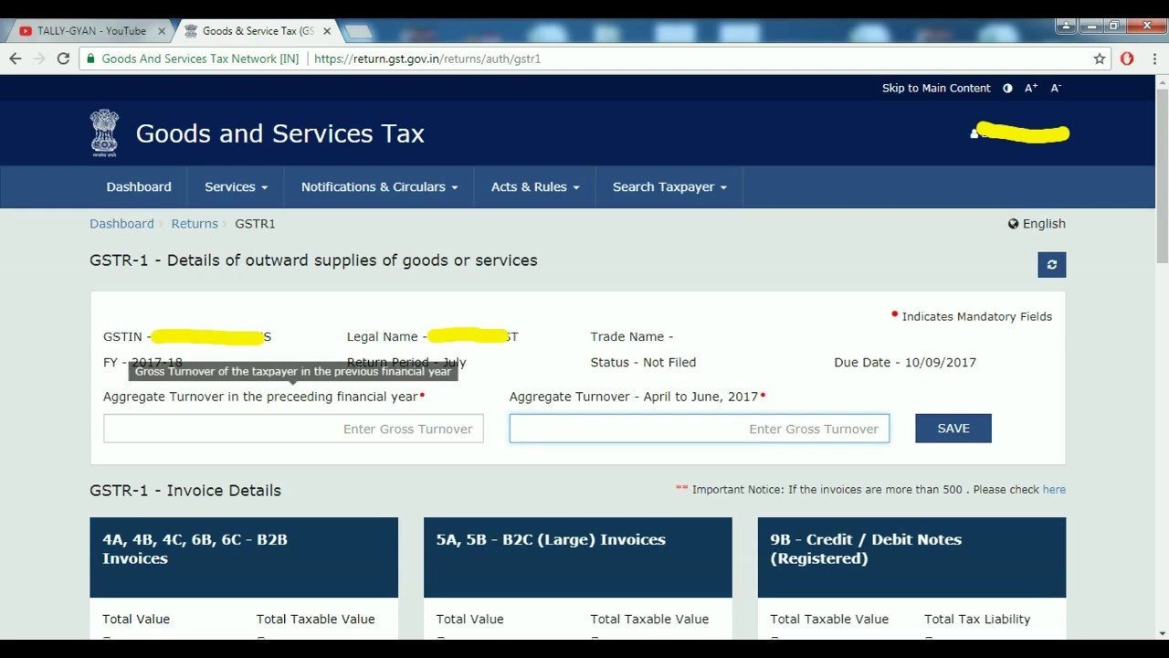 HOW TO FILE NIL RETURN OF GSTR 1 - YouTube