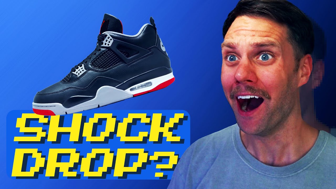 SHOCK DROP?! AIR JORDAN 4 BRED REIMAGINED - YouTube