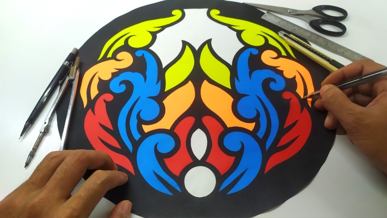 MEMBUAT MOTIF LAYANGAN NAGA #27 | ORNAMENT - YouTube