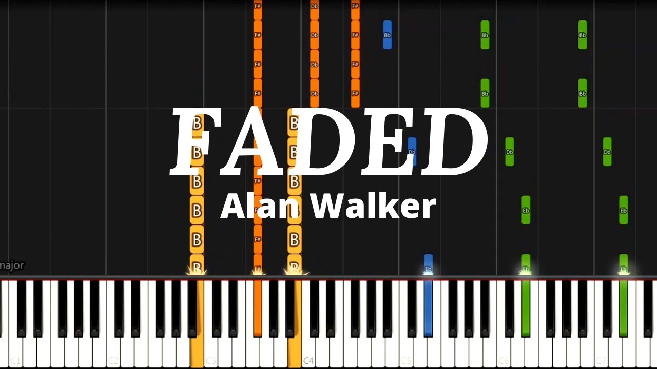 Alan Walker - Faded | EASY Piano Tutorial - YouTube