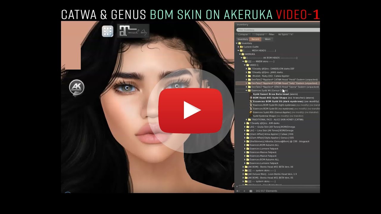 NEW System Skins made for Catwa and Genus worn on AKERUKA - YouTube