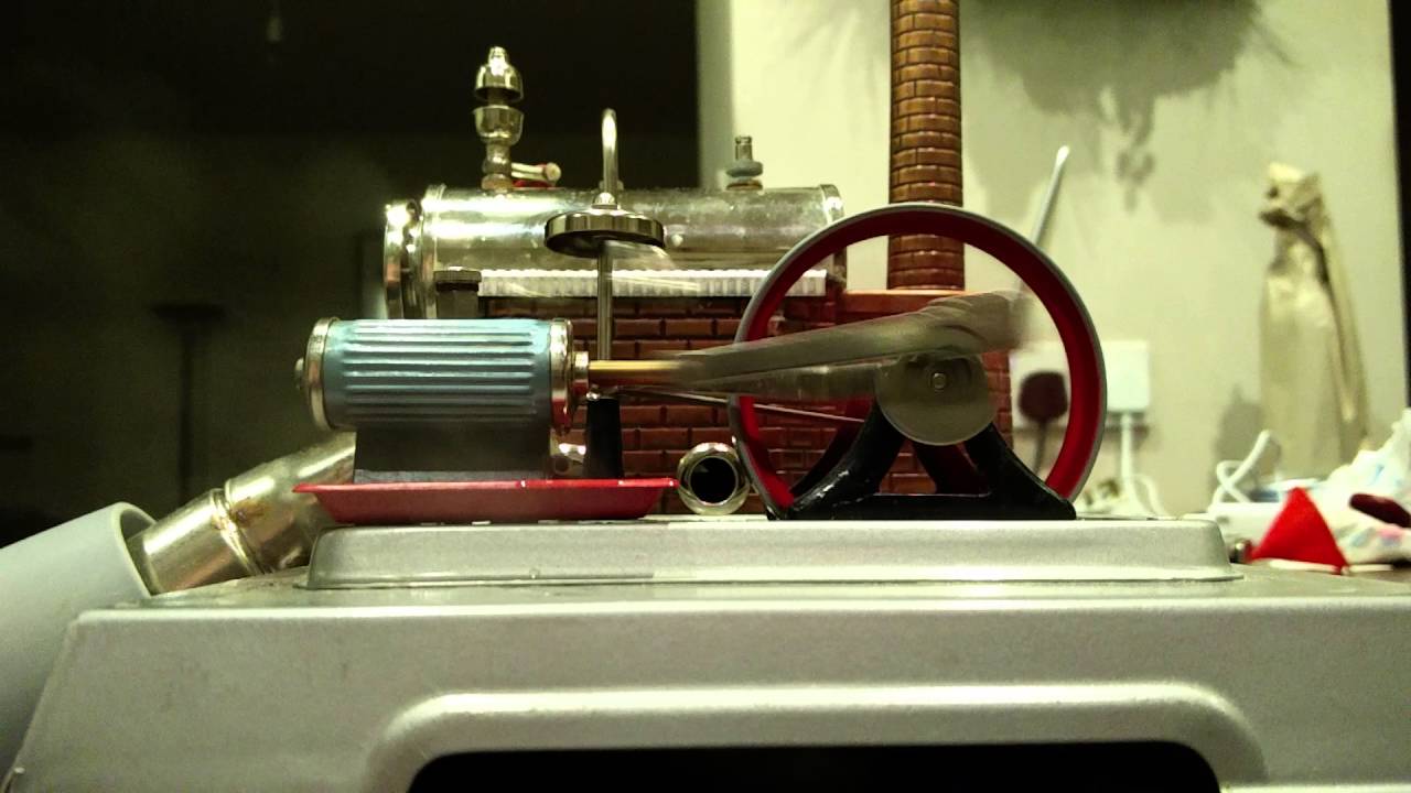 First run of my new desktop steam engine - Wilesco D10 - YouTube