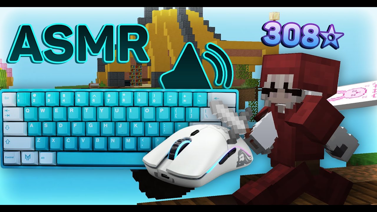 Satisfying Keyboard + Mouse Sounds ASMR | Hypixel Bedwars - YouTube