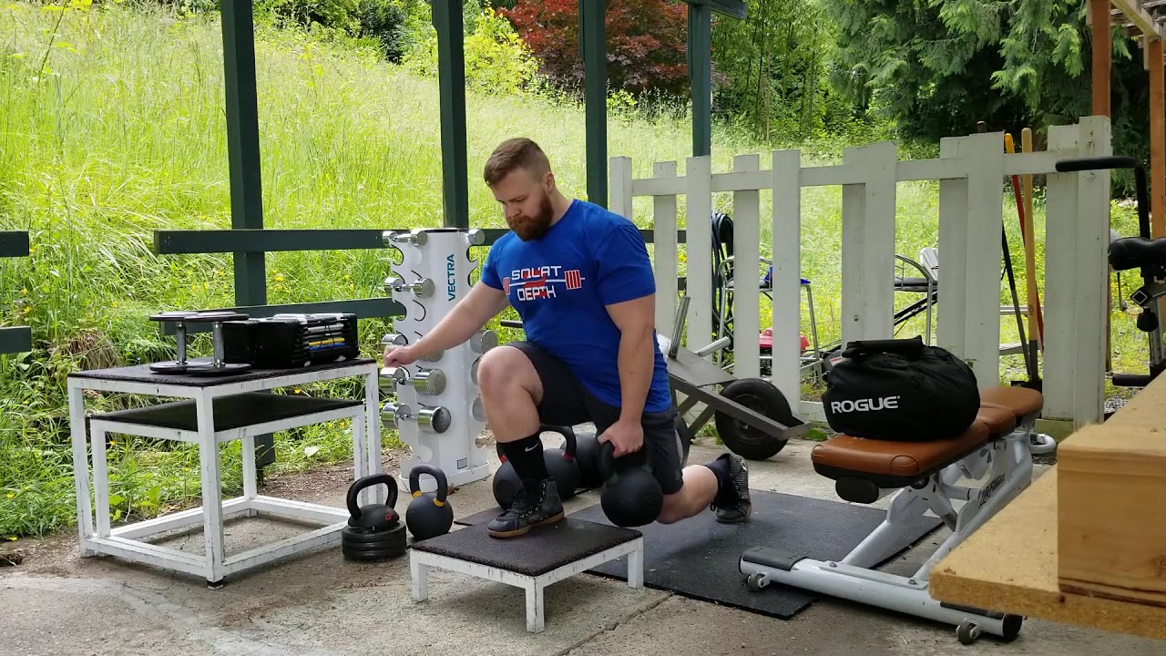 Deficit Reverse Lunge (Contralateral) - YouTube