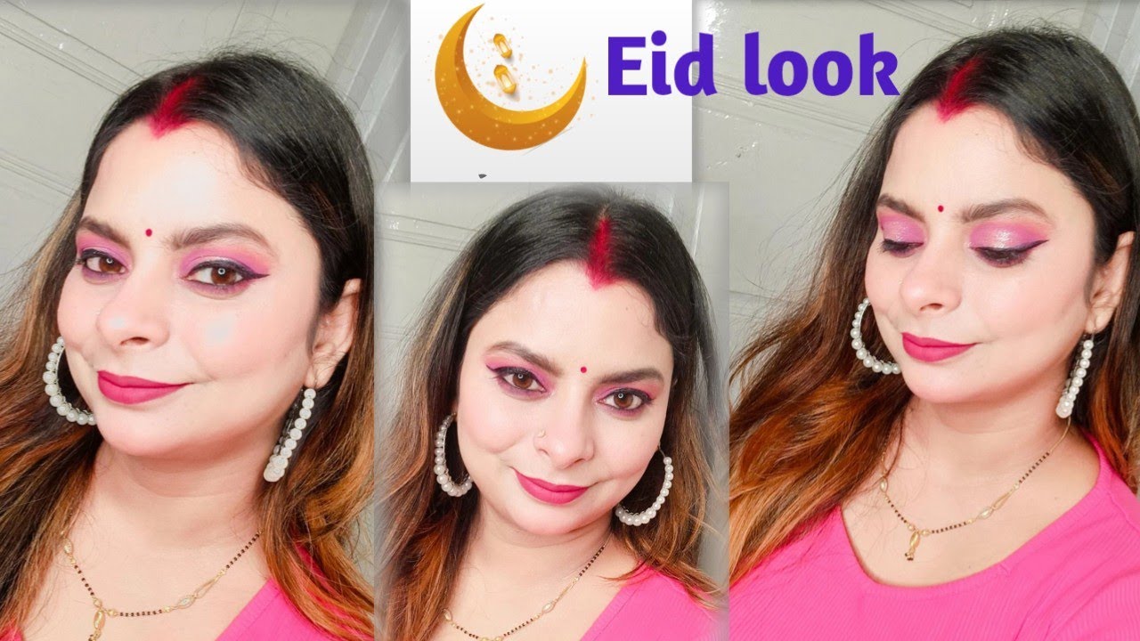 Eid Makeup Pink Dress/Simple & Easy Eid Makeup tutorial/ Makeup ...
