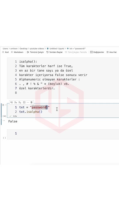 Python String Metotları Isalpha Python String Methods Coding Programming Python Youtube 