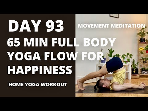 100-DAY YOGA CHALLENGE | Day 93 | 65 Min Yoga Flow for Happiness and Awareness | All Levels