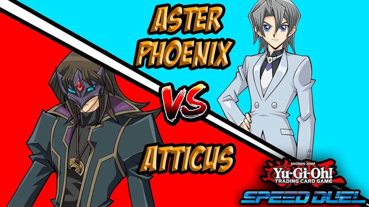 YU-GI-OH SPEED DUEL - DUELO ASTER PHOENIX HERÓI DO DESTINO X ATTICUS DRAGÃO NEGRO DE OLHOS ...