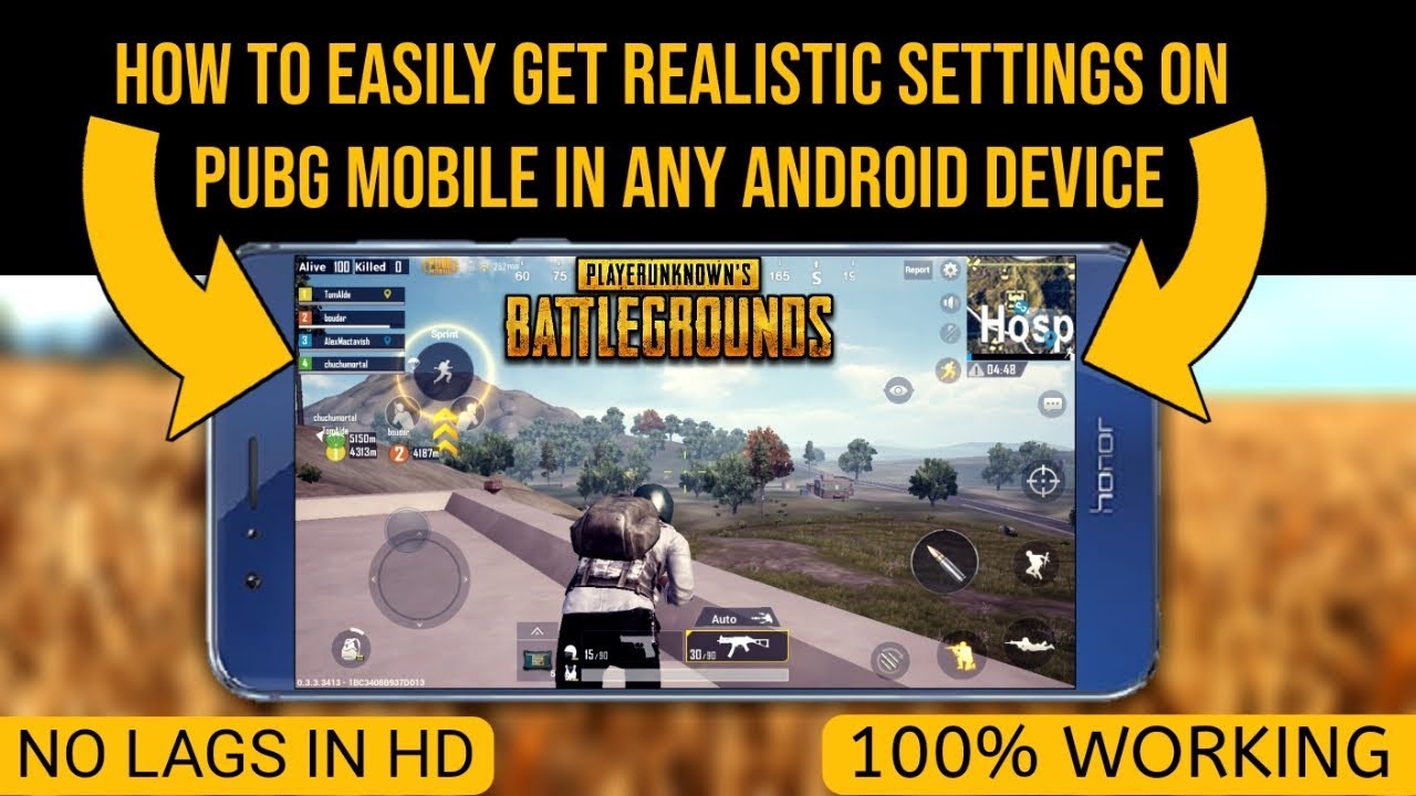 HOW TO EASILY GET REALISTIC GRAPHICS (NO LAGS) ON PUBG MOBILE IN ANY ...