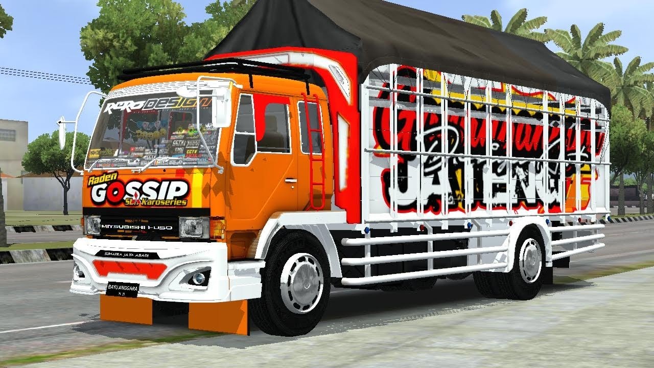 MOD TRUK FUSO ENGKEL LOMBOK OLENG || MOD BUSSID TERBARU - YouTube