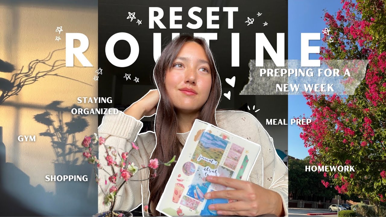 COLLEGE RESET ROUTINE | prepping for a new week | grocery shopping, gym ...