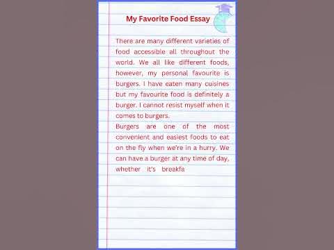 My Favorite Food Essay - YouTube