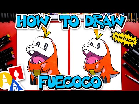 How To Draw Fuecoco Pokemon | Safe Videos for Kids