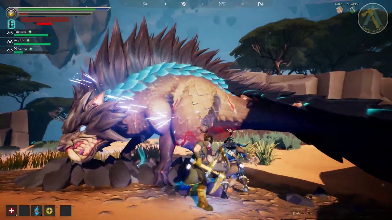 Dauntless closed beta Raging Baby, Rage Tail Gnasher - YouTube