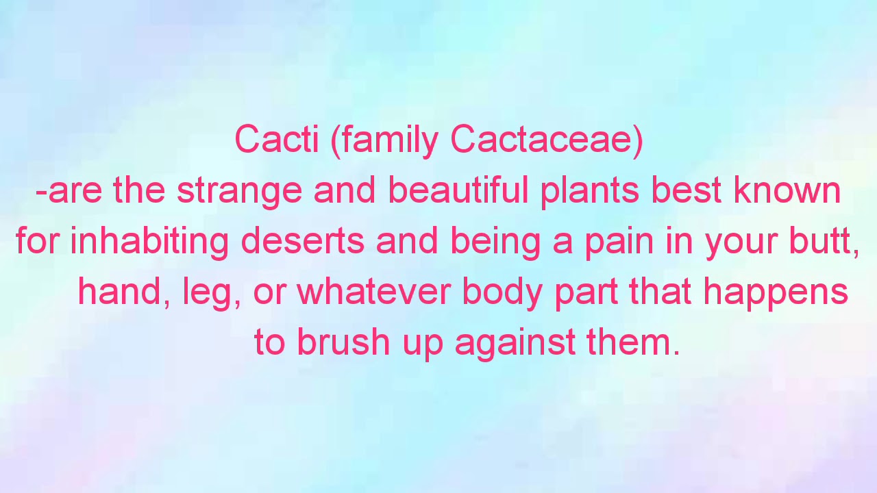 Evolution of Cactus - YouTube