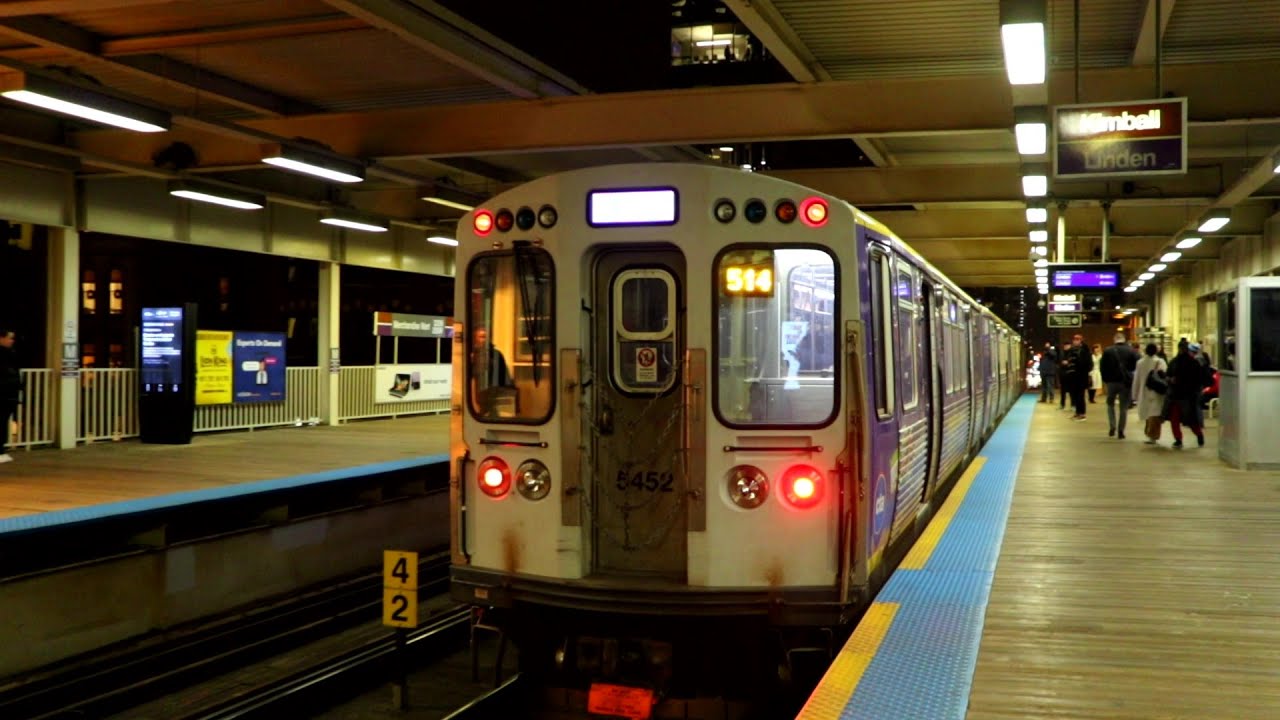 CTA "L" Train System : Linden Bound Bombardier 5000-Series Purple Line ...