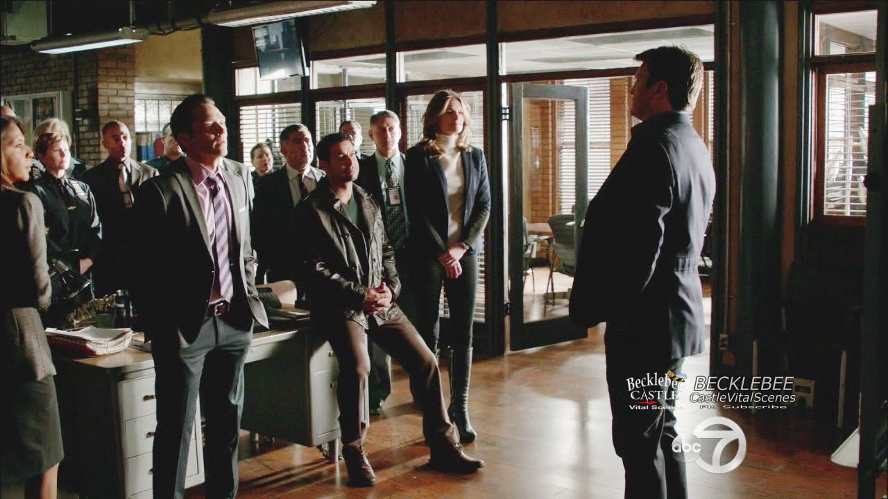 Castle 7x14 "Resurrection" Police Briefings Gates Beckett & Castle ...