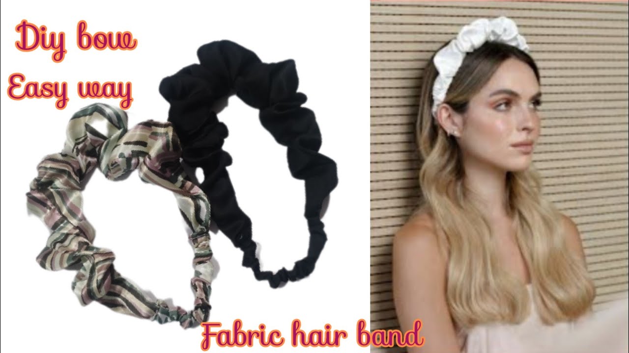 very easy hairband cutting and stitching||how to make fabric hairband# ...
