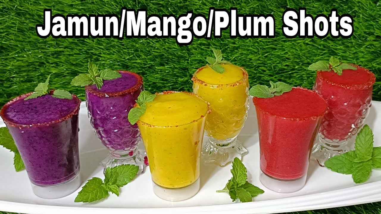 Jamun shot/Plum shot/Mango shot|How to make fruit shots at home| 5 min ...