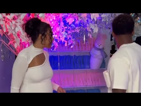 Rissa & Quan's gender reveal | Quan & Shine bust the balloon | Rissa ...