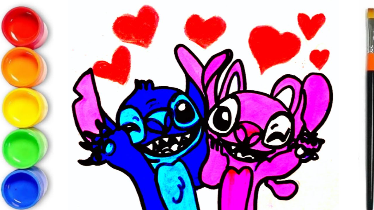 🔵How to Draw Stitch and Angel from Lilo and Stitch ️ | Drawing and ...