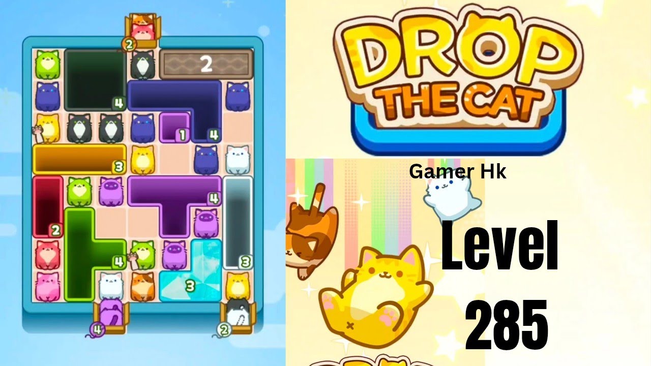 Drop The Cat Level 285 Walkthrough Solution - YouTube