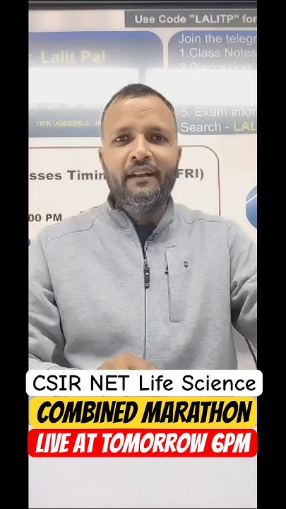 Combined Marathon Session For CSIR NET 2025 Life Science Preparation | Lalit Sir #shortsvideo ...