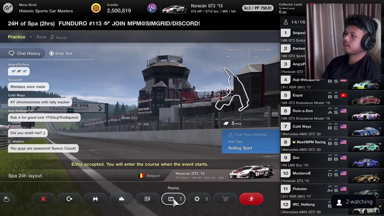 Gran Turismo 7 | Spa 24h (2hrs) MPM SimGrid - YouTube
