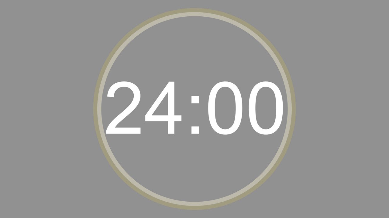 24 MINUTE - 4K - COUNTDOWN IN REVERSE - 1440 SECOND TIMER - - YouTube