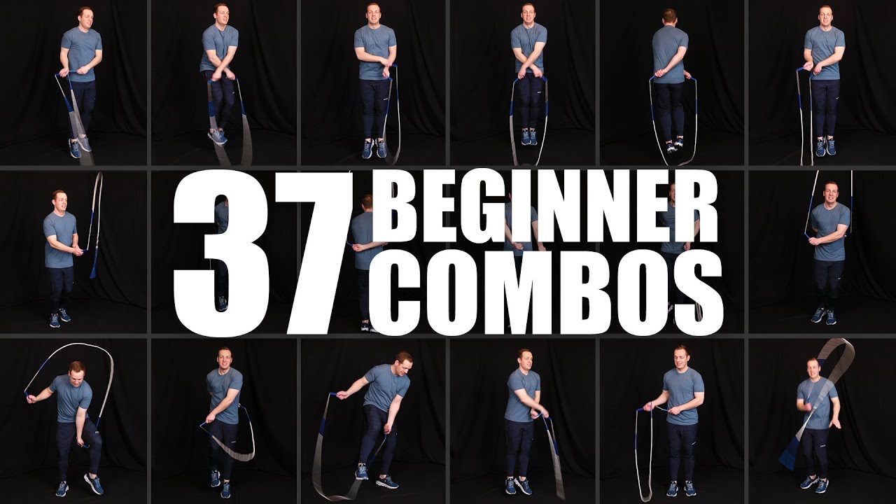 37 Beginner Freestyle Jump Rope Combos (Slow Motion) - YouTube