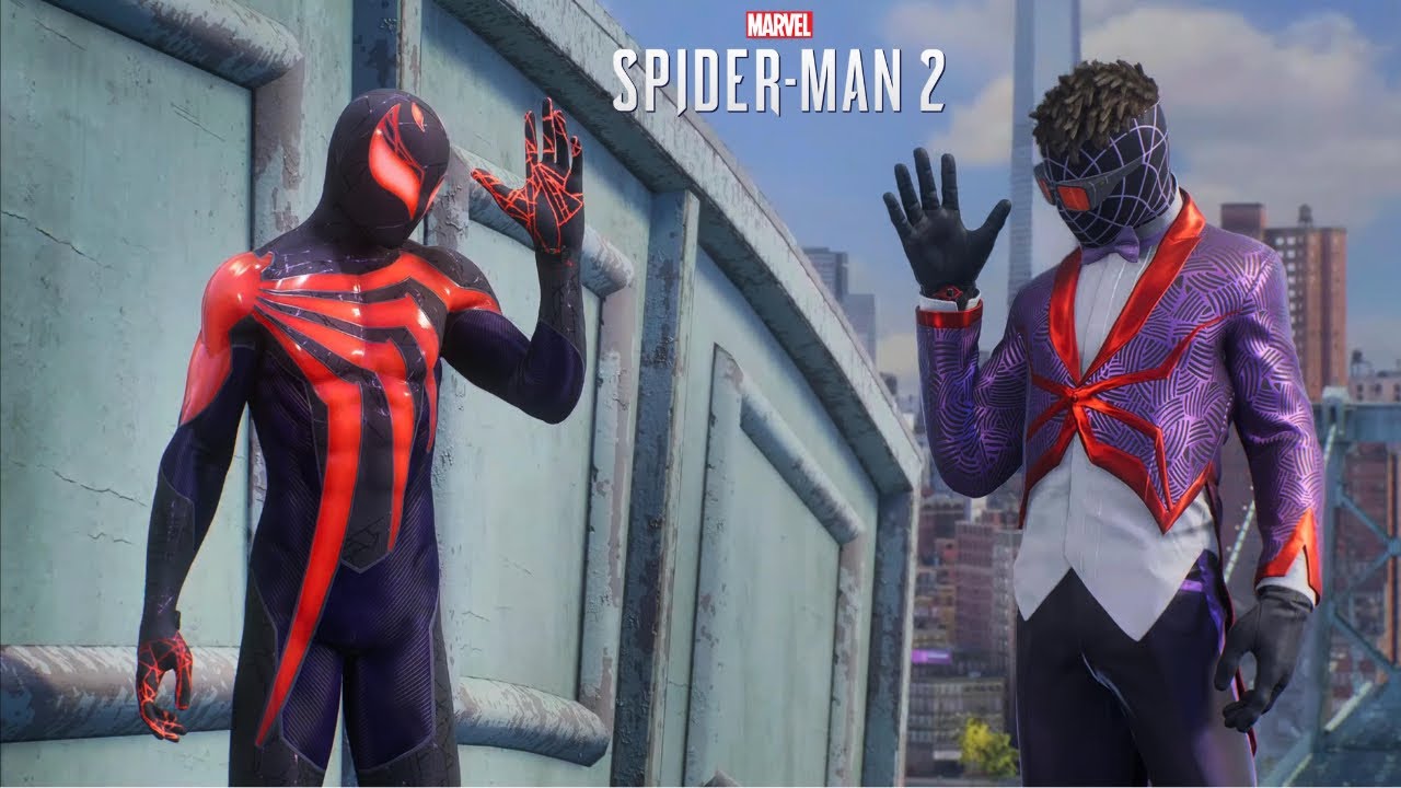 Peter And Miles Meets The Hunters With The Hellfire Gala Suits - Marvel's Spider-Man 2 (4K 60fps ...