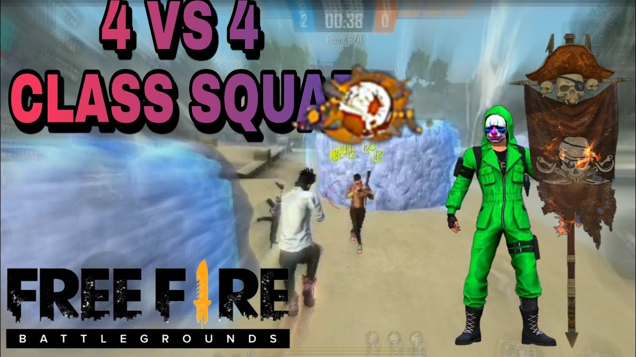 FREE FIRE EPIC CLASS SQUAD MATCH 4 VS 4 || PLAY LIKE A NOOB 😄😄😄 - YouTube