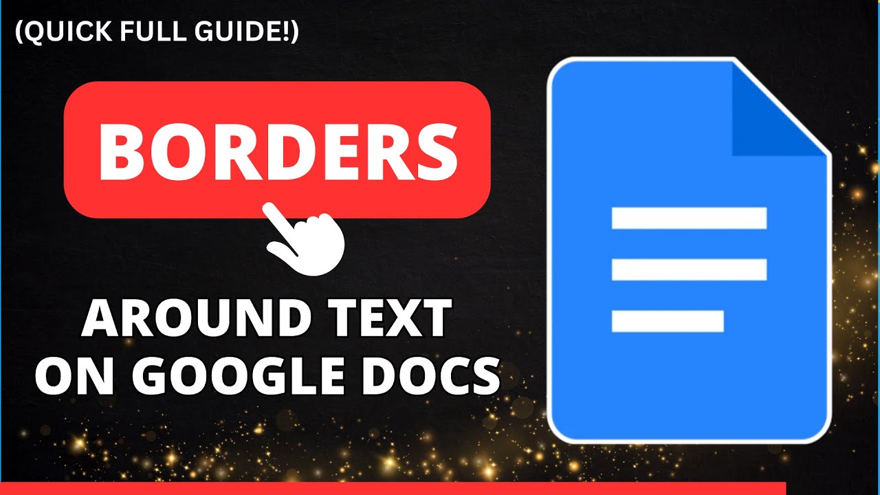 How To Add Borders Around Text In Google Docs Easy Tutorial YouTube How To Add Borders Around Text In Google Docs Easy Tutorial YouTube