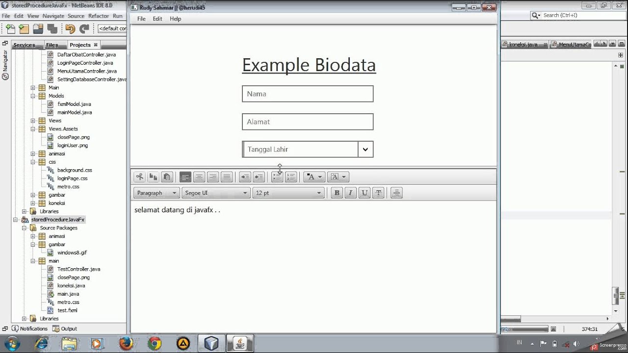 Javafx Stored Procedure Sql Server 2008 Youtube