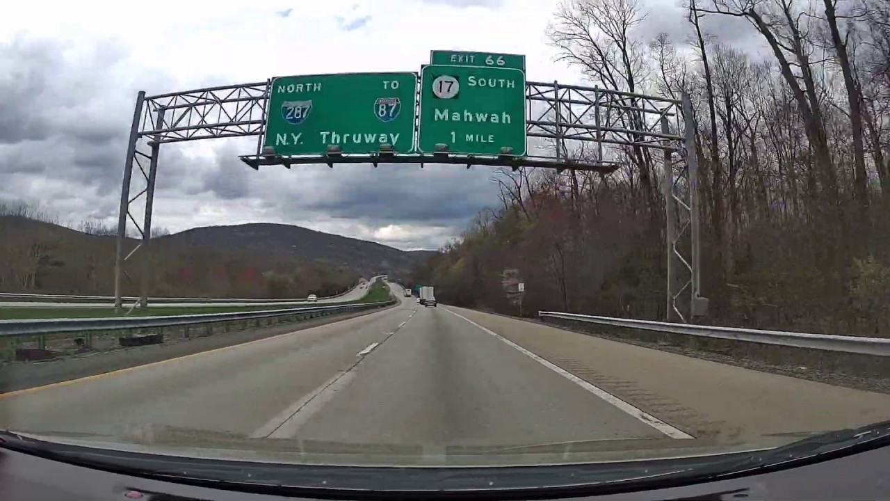 (5) I-287 to NJ 17 --Exit 58 to Exit 66-- northbound - YouTube