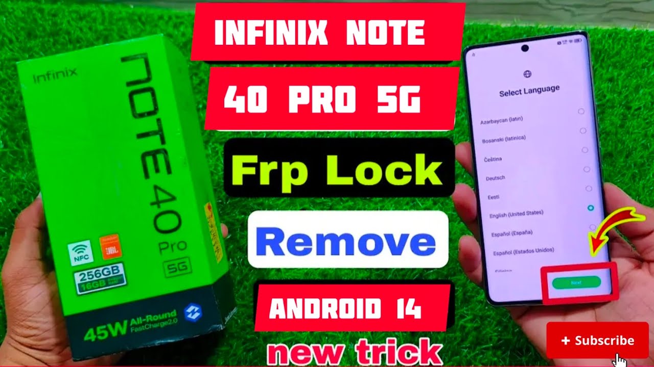 Infinix Note 40 Pro 5g Frp Unlock Android14 | Infinix (X6851) Google ...