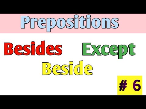 Prepositions - Besides, Beside and Except में क्या Difference होता है || part 6 || Kavi Kaushik ...