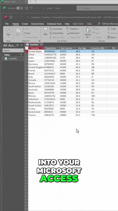 The FASTEST Way to Link Excel Tables to Microsoft Access - YouTube