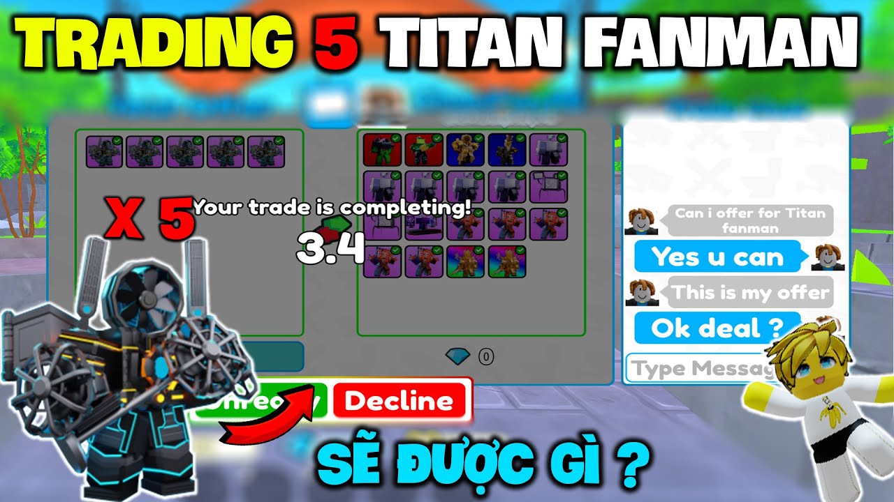 Toilet Tower Defense | Mình Đem 5 TITAN FANMAN New Unit Vào MARKET ...