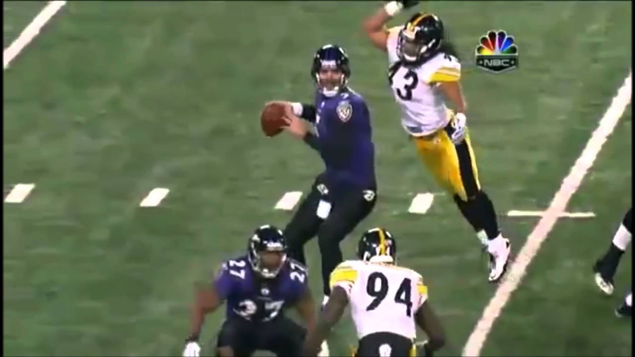Troy Polamalu Jumps Over Line