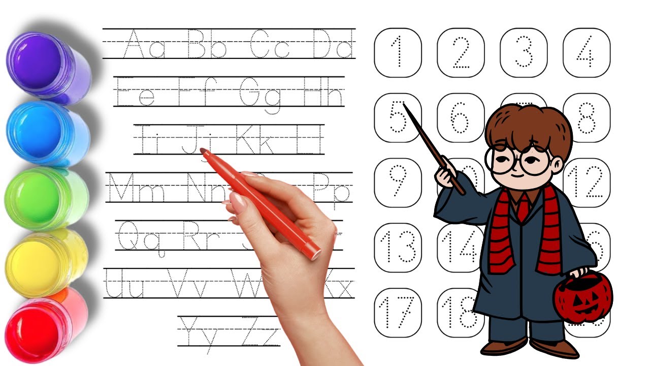 How To Learn Master 1 to 20! Fun Alphabet Tracing & Number Writing for ...