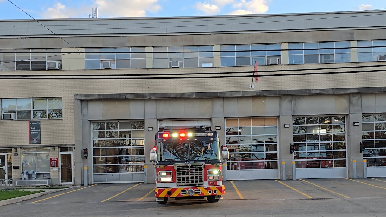 🚒 Montreal Fire Station 73: pumper truck 241 (273) responding ...