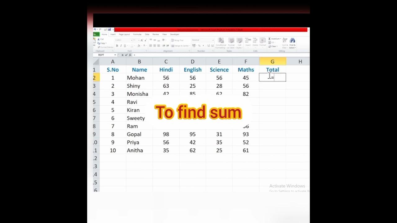 Tips for Ms-Excel : Adjust Columns, Insert Rows/Columns & Sum Shortcut in Seconds!Fast!#shorts ...