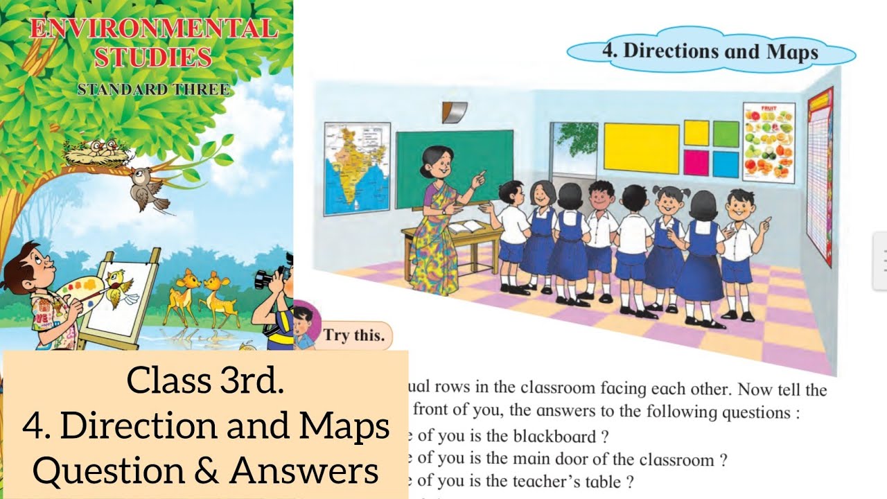 3rd Class 4.Direction and Maps Question and Answers - YouTube