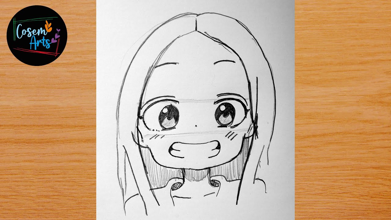 Easy Anime Drawing || How to draw cute anime girl Easy - YouTube