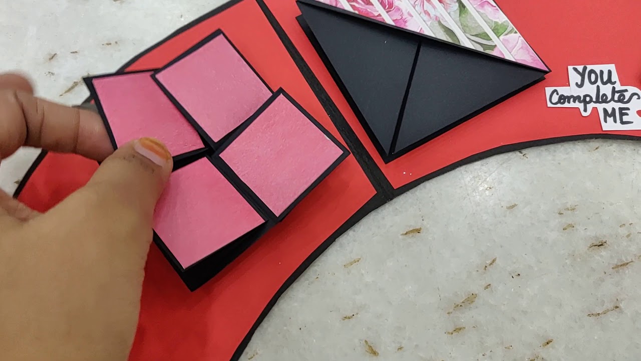 Giant heart scrapboook | big heart card | giant heart | love card - YouTube