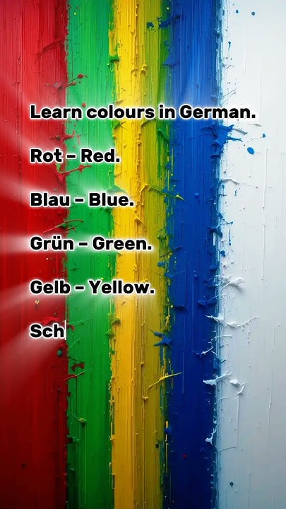 German Colors for Beginners – Learn Colors in German #shorts #farben # ...